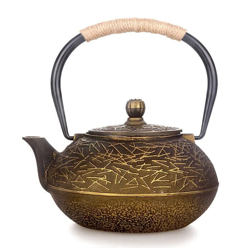 Théière Japonaise en Fonte Motifs à Traits 900ml – Théière France